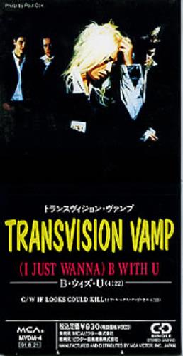 Transvision Vamp (I Just Wanna) B With U Japanese Promo 3" CD single ...