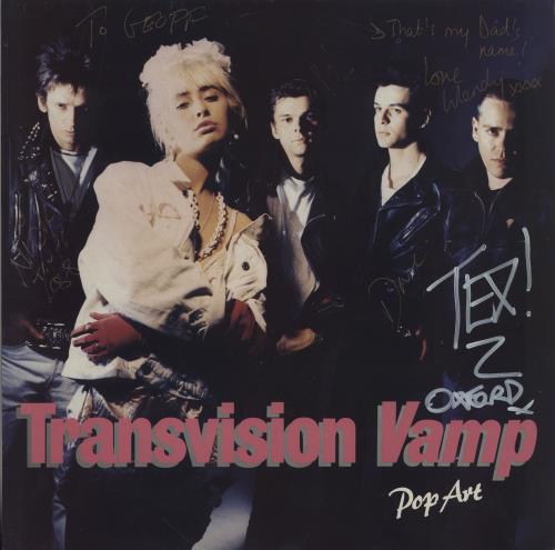 Transvision Vamp Pop Art - Fully Autographed UK vinyl LP album (LP ...