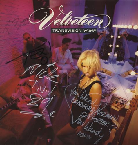 Transvision Vamp Velveteen - Fully Autographed UK vinyl LP album (LP ...