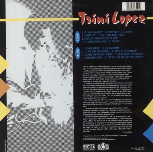 Trini Lopez Infectious UK vinyl LP album (LP record) (517869)