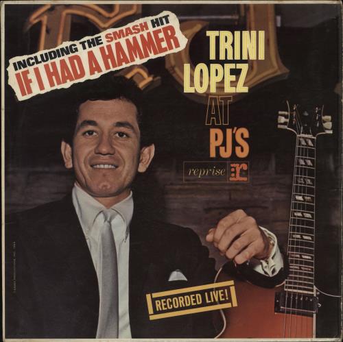 Trini Lopez Trini Lopez At PJ's UK vinyl LP album (LP record) (455239)