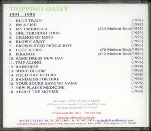 Tripping Daisy The Music Of Tripping Daisy US CD-R acetate (541731)