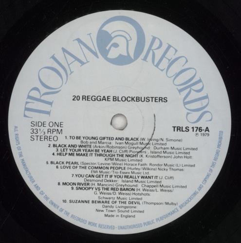 Trojan Records 20 Reggae Blockbusters UK vinyl LP album (LP record ...