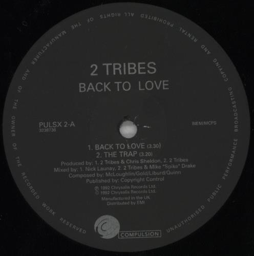 Two Tribes Back To Love UK 12" vinyl single (12 inch record / Maxi ...