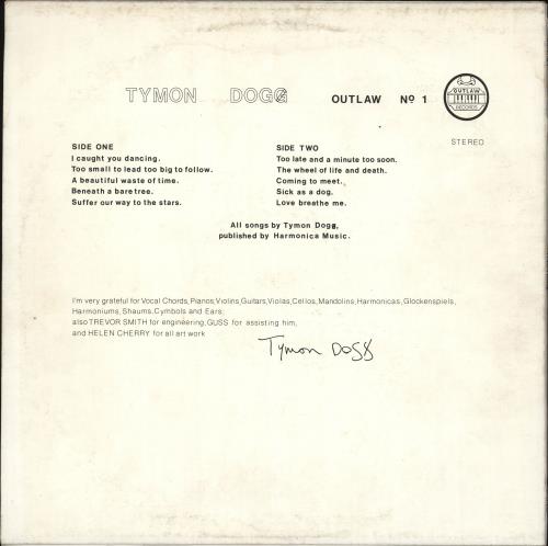 Tymon Dogg Tymon Dogg UK vinyl LP album (LP record) (727092)