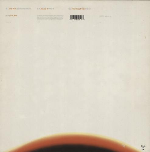 U-Ziq The Fear UK 12" vinyl single (12 inch record / Maxi-single) (758791)