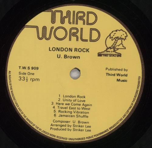 U. Brown London Rock UK vinyl LP album (LP record) (840921)