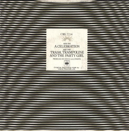 U2 A Celebration - Sunburst label Irish 7" vinyl single (7 inch record ...