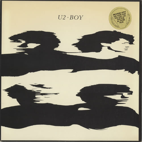 U2 Boy - Promo sticker US vinyl LP album (LP record) (114362)