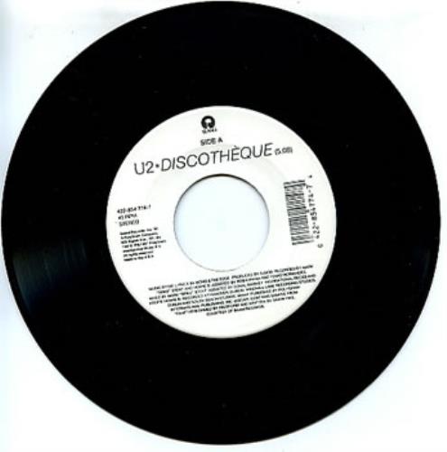 U2 Discotheque US 7" vinyl single (7 inch record / 45) (81444)