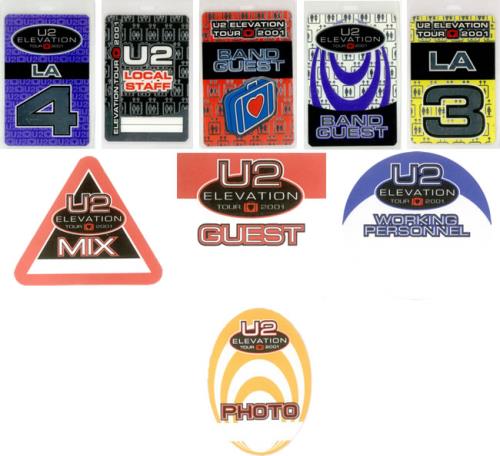U2 Elevation Tour Passes US tour pass (428127) TOUR PASSES