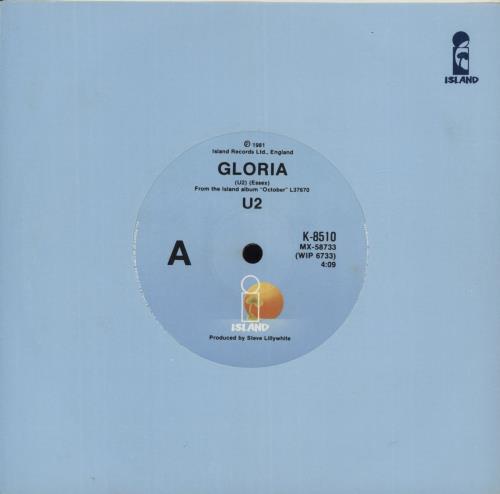 U2 Gloria - Island Sleeve Australian 7" vinyl single (7 inch record ...