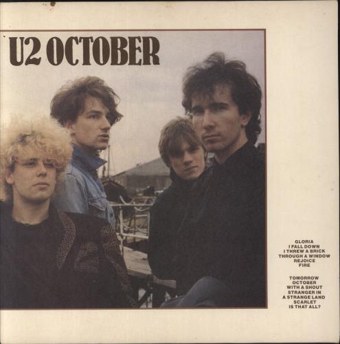 U2 October - EX UK vinyl LP album (LP record) (329326)