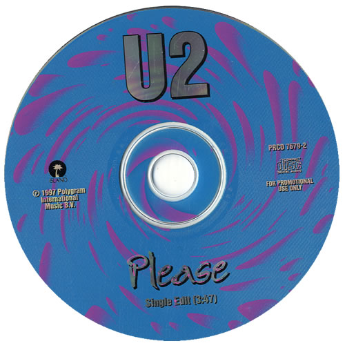 U2 Please - 1 Trk US Promo CD single (CD5 / 5") (98928)