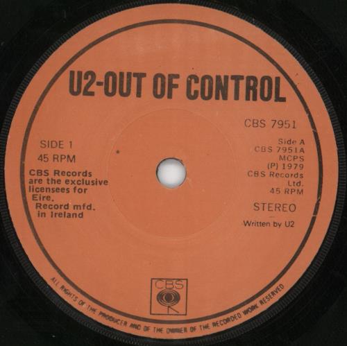 U2 Three EP - 2nd - P/S Irish 7" vinyl single (7 inch record / 45) (459189)