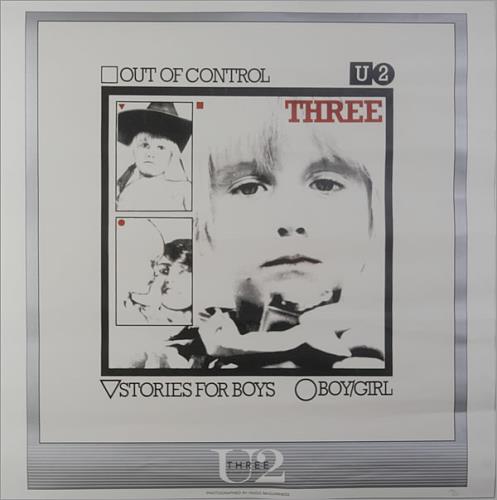 U2 Three EP Lithograph UK artwork (445092)