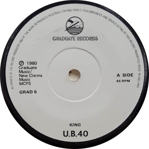 UB40 King - 2nd UK 7" vinyl single (7 inch record / 45) (304710)