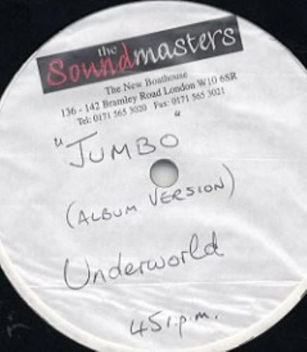 Underworld Jumbo - Acetate UK Promo 12" vinyl single (12 inch record ...