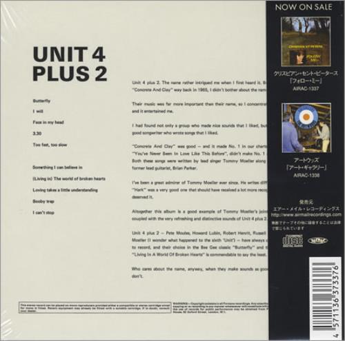 Unit Four Plus Two Unit Four Plus Two Japanese CD album (CDLP) (395076)