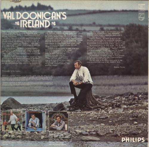 Val Doonican Val Doonican's Ireland UK vinyl LP album (LP record) (749759)