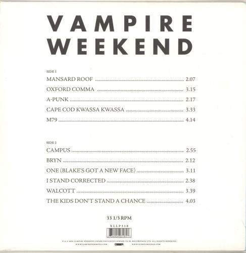 Vampire Weekend Vampire Weekend - Sealed UK vinyl LP album (LP record ...