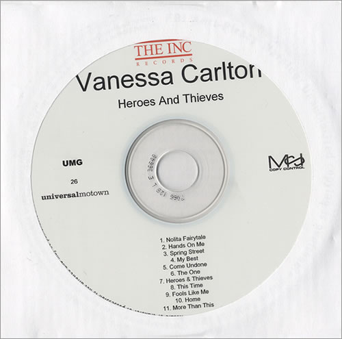 Vanessa Carlton Heroes And Thieves US Promo 2 CD album set (Double CD ...