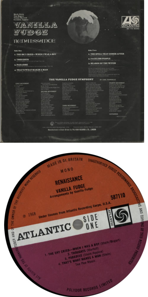 Vanilla Fudge Renaissance UK vinyl LP album (LP record) (612378)