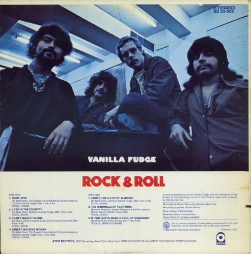 Vanilla Fudge Rock & Roll US vinyl LP album (LP record) (335268)