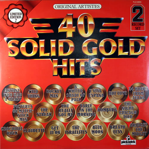Various-60s & 70s 40 Solid Gold Hits UK 2-LP vinyl record set (Double ...