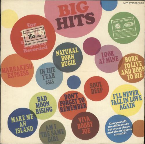 Various-60s & 70s Big Hits UK vinyl LP album (LP record) (588386)