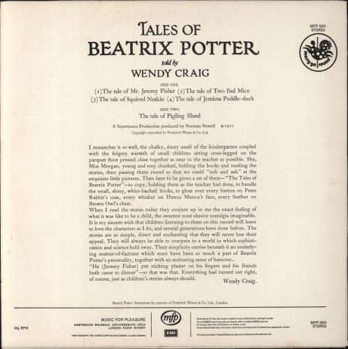 Various-Childrens Tales Of Beatrix Potter - Glossy Sleeve UK vinyl LP ...