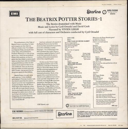 Various-Childrens The Beatrix Potter Stories 1 UK vinyl LP album (LP ...
