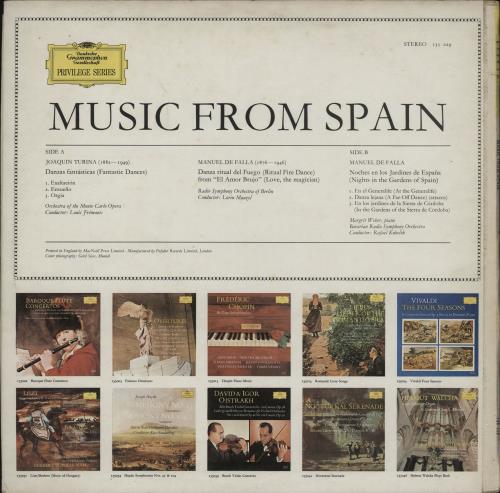 Various-Classical & Orchestral Music From Spain UK vinyl LP album (LP ...