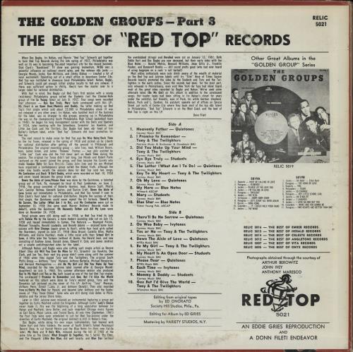 Various-Doo-Wop & Vocal The Best Of Red Top Records US vinyl LP album ...