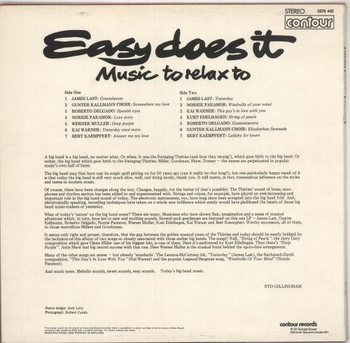 Various-Easy Listening Easy Does It UK vinyl LP album (LP record) (740969)