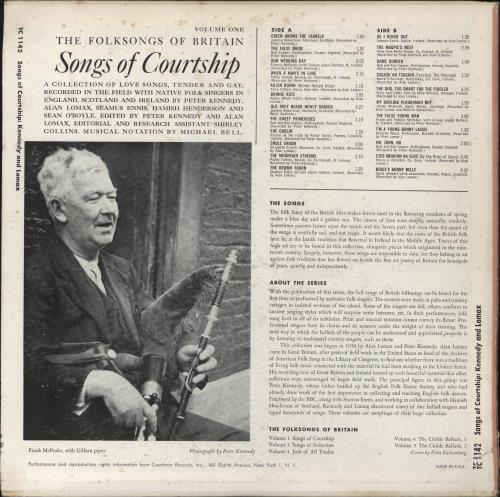 Various-Folk Songs Of Courtship US vinyl LP album (LP record) (797547)