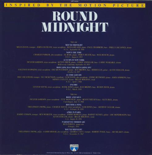 Various-Jazz Round Midnight Italian vinyl LP album (LP record) (809772)