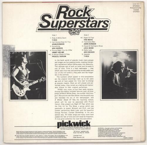 Various-Pop Rock Superstars Vol.1 UK vinyl LP album (LP record) (732137)