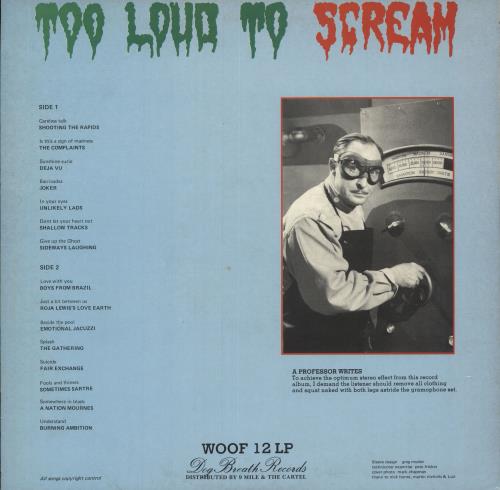 Various-Punk & New Wave Too Loud To Scream UK vinyl LP album (LP record ...