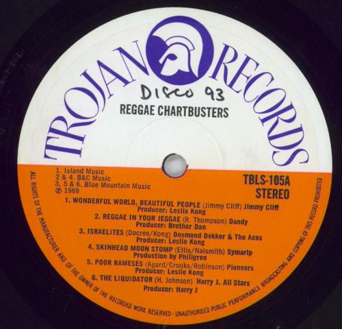 Various-Reggae & Ska Reggae Chartbusters UK vinyl LP album (LP record ...