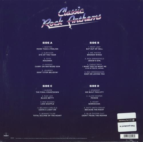Various-Rock & Metal Classic Rock Anthems - 180gm Vinyl - Sealed UK 2-LP vinyl record set ...