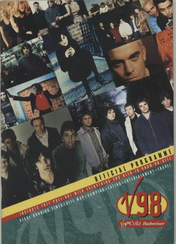 Various Artists V98 UK tour programme (683250) TOUR PROGRAMM