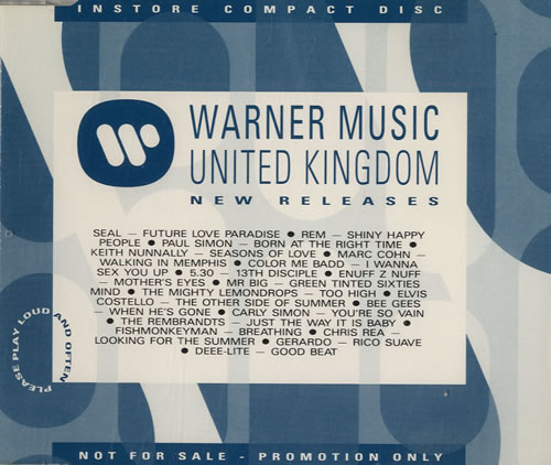 Various Artists Warner Music Promo CD 4 UK Promo CD album (CDLP) (19897)