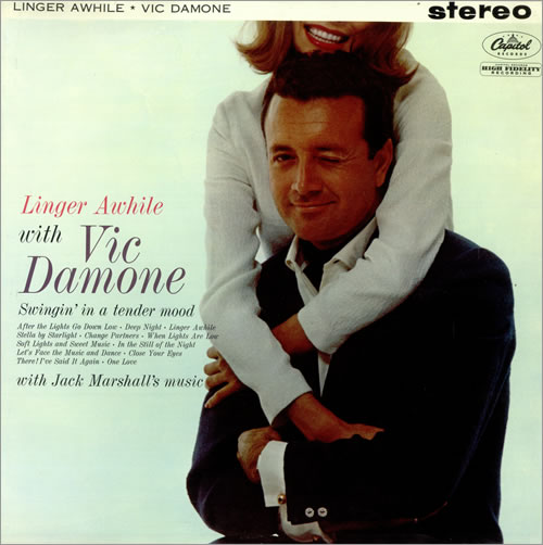 Vic Damone Linger Awhile UK vinyl LP album (LP record) (484971)
