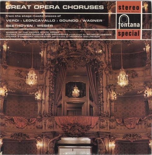 Vienna Symphony Orchestra Great Opera Choruses UK vinyl LP album (LP ...