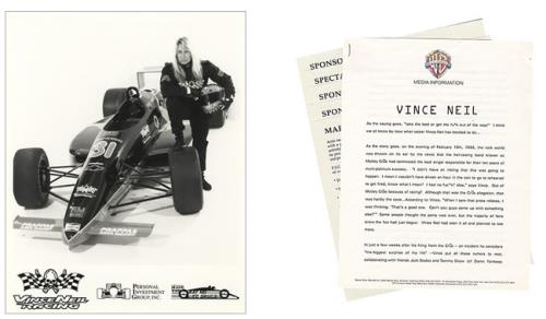 Vince Neil Racing US Promo media press pack (429549) PRESS PACK