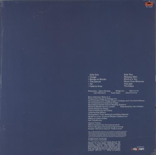 Visage Visage Canadian vinyl LP album (LP record) (863443)