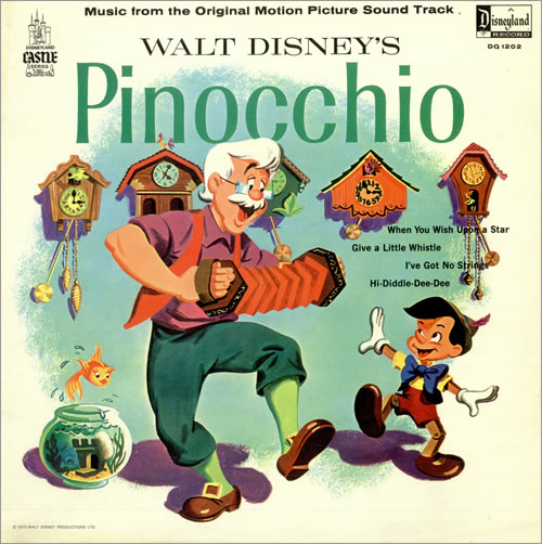 Walt Disney Pinocchio UK vinyl LP album (LP record) (490018)