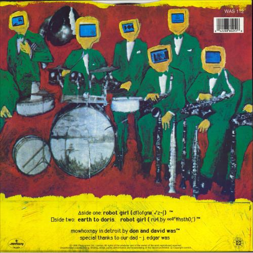 Was (Not Was) Robot Girl - Stickered sleeve UK 12" vinyl single (12 ...