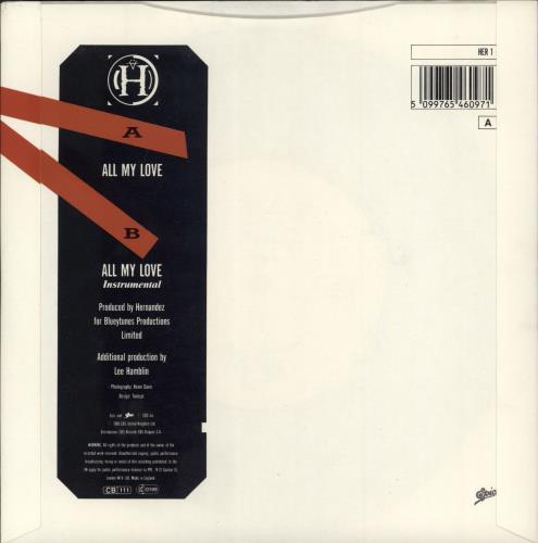 Wayne Hernandez All My Love UK 7" vinyl single (7 inch record / 45 ...